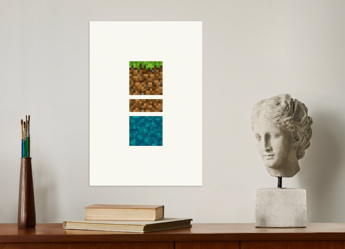 Affiches Minecraft – Art mural pixelisé pour gamers | Posterscape.fr